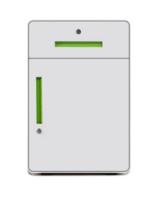 China Under Desk Three Drawer Steel Mobile Pedestal Metal Locker Cabinet White 600x390x520mm for sale