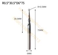 China 60HRC End Milling Cutter Carbide Ball Nose End Mills With 2 Flutes for sale