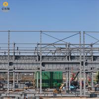 China Prefabricated Wide Span Steel Frame Building for Warehouse Workshop 30m Span for sale