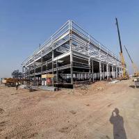 China Durable Industrial Steel Buildings and Prefabricated Steel Buildings with Glass Wool Sandwich Panel, Fireproof Painting and Powder Coated Finish for sale