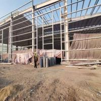 China Durable Industrial Steel Buildings and Prefabricated Steel Buildings with Glass Wool Sandwich Panel, Fireproof Painting and Powder Coated Finish for sale