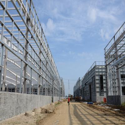 China Industrial Prefabricated Steel Frame Building Construction Steel Beam Building Construction for sale