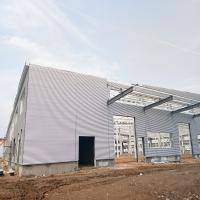 China Prefabricated Wide Span Steel Frame Building for Warehouse Workshop 30m Span for sale