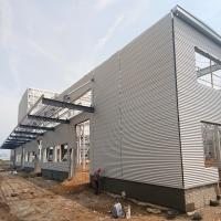 China Prefabricated Wide Span Steel Frame Building for Warehouse Workshop 30m Span for sale