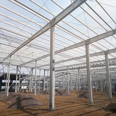 China Galvanized Prefab Steel Hangar Buildings Q235B Q345B Steel Construction Warehouse for sale