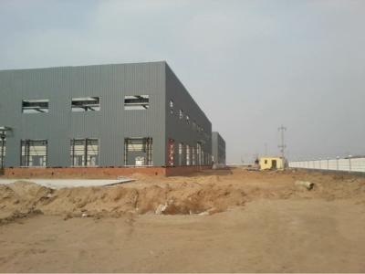 China Prefab Steel Warehouse Building 60m Span Corrosion Resistant for sale