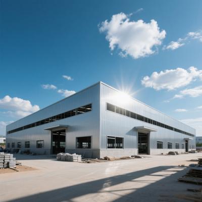 China Portal Frame Prefab Pre Assembled Steel Workshop Building Storage Garage Hot Rolled Section Construction for sale