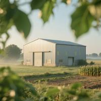 China Portal Frame Prefab Pre Assembled Steel Workshop Building Storage Garage Hot Rolled Section Construction for sale