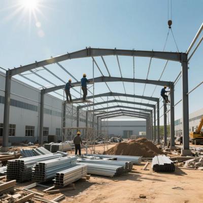 China Custom Steel Frame Warehouse 20m Span with High Strength Bolts for sale