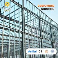 China Quick Installation Steel Frame Building with Large Clear Span and Low Maintenance Cost for sale