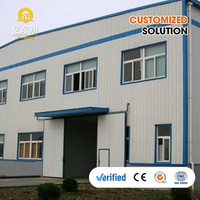 China Prefab Steel Structure Workshop with Large Span High Wind Resistance and 50 Years Lifespan for sale