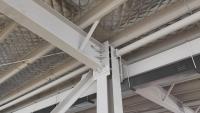 China 72m Large Span Three Story Heavy Steel Frame Building with High Precision Welded Cross Shaped Steel Columns for sale
