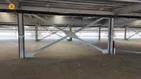 China 72m Large Span Three Story Heavy Steel Frame Building with High Precision Welded Cross Shaped Steel Columns for sale