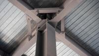 China 36m Large Span Steel Frame Building with Q355B Welded H Section Steel Columns and Multi-story Steel Frame Structure for sale