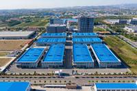 China 36m Large Span Steel Frame Building with Q355B Welded H Section Steel Columns and Multi-story Steel Frame Structure for sale