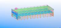 China 36m Large Span Steel Frame Building with Q355B Welded H Section Steel Columns and Multi-story Steel Frame Structure for sale