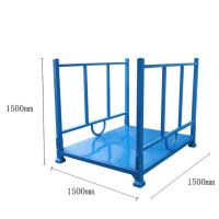 China Stacking rack heavy warehouse pallet cloth folding turnover metal mobile warehouse shelf for sale