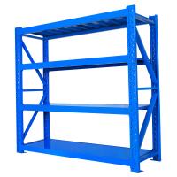 China Boltless Shelving Racking Systems Industrial Warehouse Storage Rack Shelf Heavy Duty for Metal Original Black Cover White Blue for sale