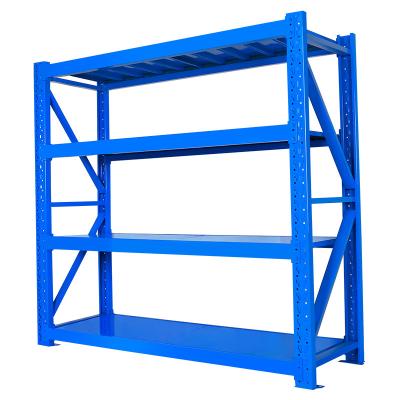 China Boltless Shelving Racking Systems Industrial Warehouse Storage Rack Shelf Heavy Duty for Metal Original Black Cover White Blue for sale