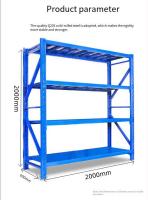 China Boltless Shelving Racking Systems Industrial Warehouse Storage Rack Shelf Heavy Duty for Metal Original Black Cover White Blue for sale