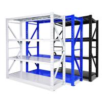 China Wan Hongxin Factory Metal boltless stacking rack Industrial Warehouse Storage Racks Shelves for racking system for sale