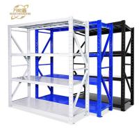 China Factory 4 Layers Metal Steel Boltless Long Span Shelving Warehouse Storage Racks for sale