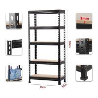 China Tianjin 5 layer 90x35x180 boltless metal slotted angle corrosion protection steel rivet shelving goods/cargo rack with GS for sale