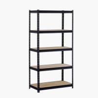 China Tianjin 5 layer 90x35x180 boltless metal slotted angle corrosion protection steel rivet shelving goods/cargo rack with GS for sale