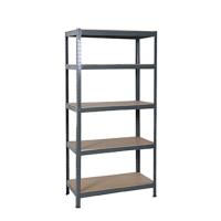 China Heavy duty easy-install adjustable 5 stories hammer tone metal boltless rack shelf depth 20 for garage wearhouse shed for sale