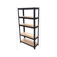 China Macaron color 4,5 layer metal frame boltless laminated,mdf wood board shelves rack for sale