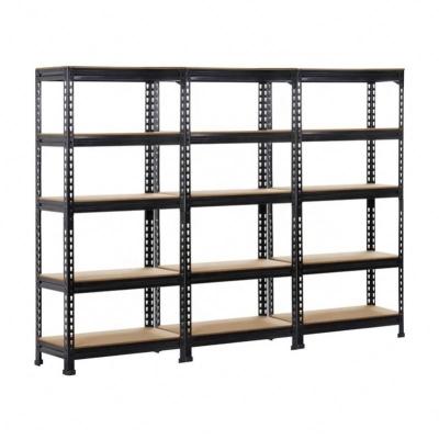 China Boltless shelve 9mmmdf steel rack 5 layersrack 40x120x200 for sale