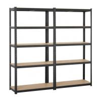China 800lbs/ layers Heavy duty 5 layers garage boltless storage racks anaqueles with wire shelves for sale