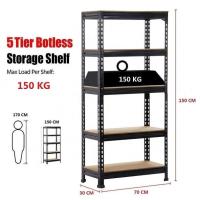 China Heavy duty 4 layers galvanize steel metal shelf boltless rack shelving with 16mm particle board for sale