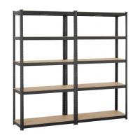 China Heavy duty 4 layers galvanize steel metal shelf boltless rack shelving with 16mm particle board for sale
