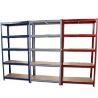 China 5 Layer Boltless Shelves 800lbs Powder Coated Steel Shelving for sale