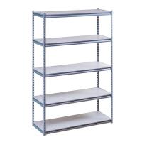 China 5 Layer Boltless Shelves 800lbs Powder Coated Steel Shelving for sale