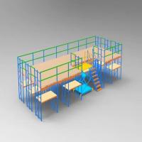 China Mezzanine Platform Powder Coated Steel with Metal or Wooden Floor Heavy Duty for sale