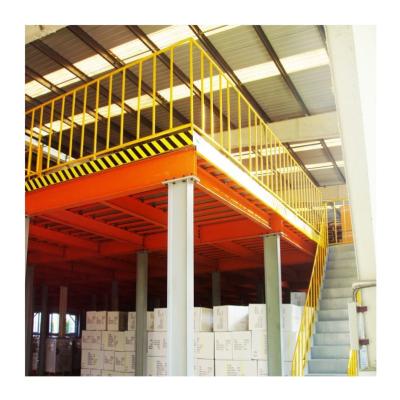 China Metal Warehouse Storage Shelves Strong Load Capacity Steel Structure Platform for sale