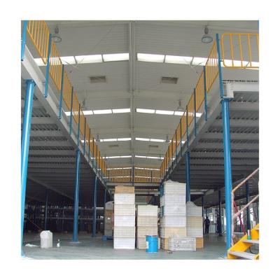 China Industrial Warehouse Storage Shelves Steel Platform Mezzanine Floor Racking System for sale
