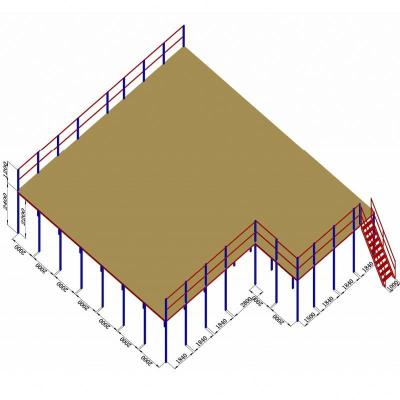 China Factory price customized heavy duty steel warehouse mezzanine rack floor racking system steel platform for sale