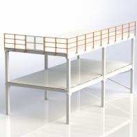 China The latest metal storage rack floor shelf multi level cold rolled steel warehouse mezzanine assemble shelves for sale
