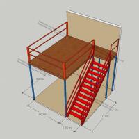 China The latest metal storage rack floor shelf multi level cold rolled steel warehouse mezzanine assemble shelves for sale
