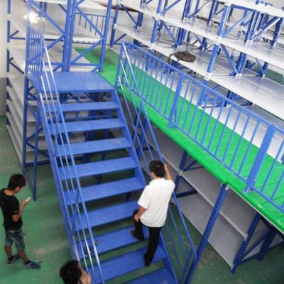 China Economical Steel Structure Mezzanine Platform Supported by Steel Columns for Warehouse Laboratory for sale