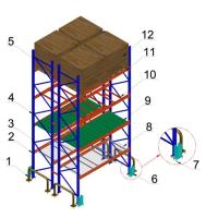 China Steel Pallet Storage Shelves Selective Pallet Rack Large Bearing Capacity for sale