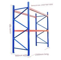 China Heavy Iron Warehouse Pallet Racking Shelf With Each Layer Bearing 500KG - 1000KG for sale