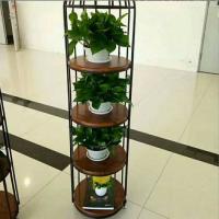 China Factory Price Sales Practical Wan Hongxin Hollow Beautiful Practical multi-layer Flower Pot Flower Shelf three-dimensional shelf for sale