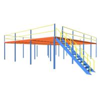 China Metal Prefabricated Steel Mezzanine Racks With Supported Beam And Column for sale