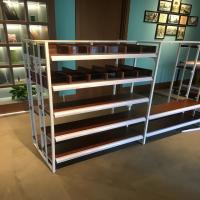 China Steel and wood shelf display for sale