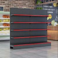 China Hot Popular Multi Case Supermarket Shelf Super Shop Rack for Sale Yellow White Metallic Duty Metal Steel Store Heavy Layer Style for sale