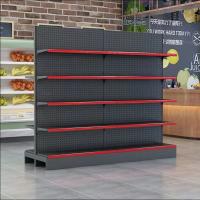 China Hot Popular Multi Case Supermarket Shelf Super Shop Rack for Sale Yellow White Metallic Duty Metal Steel Store Heavy Layer Style for sale